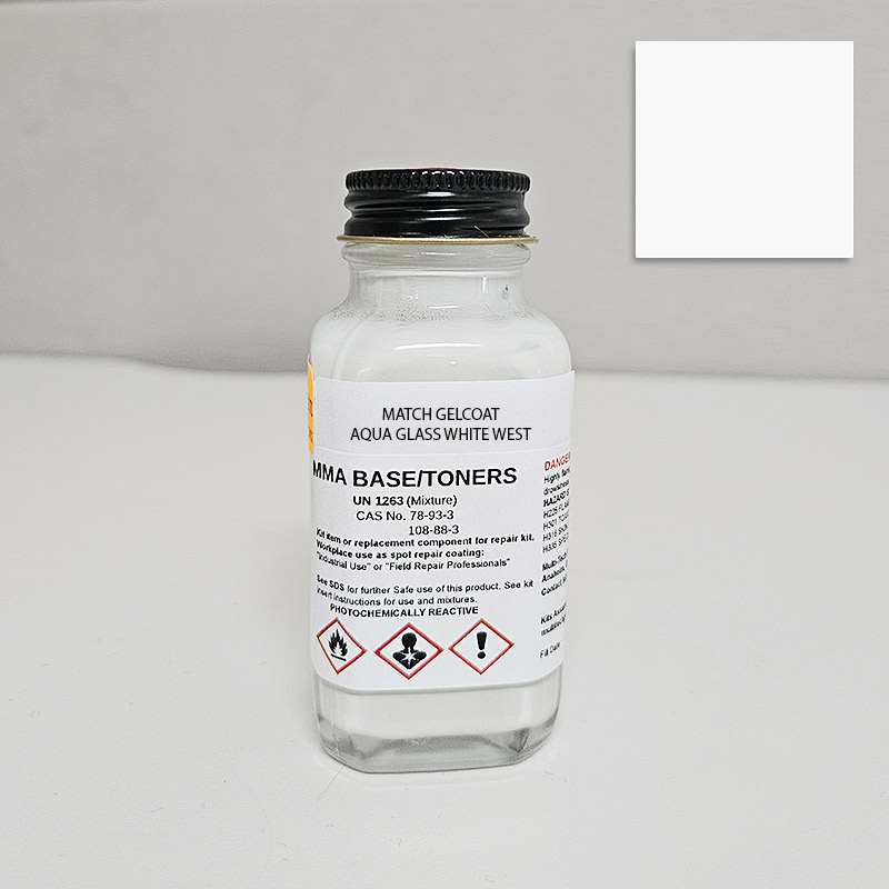 MMA ACRYLIC GELCOAT AQUA GLASS WHITE WEST – MTP