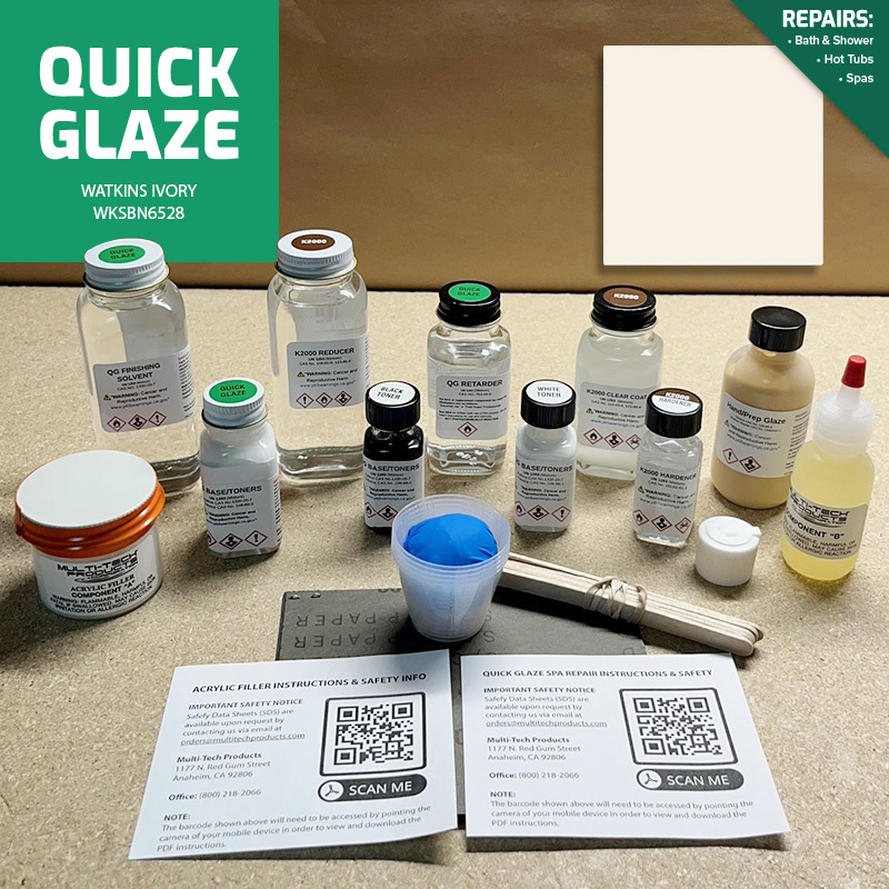 QUICK GLAZE ACRYLIC WATKINS REPAIR KIT IVORY 7**** – MTP